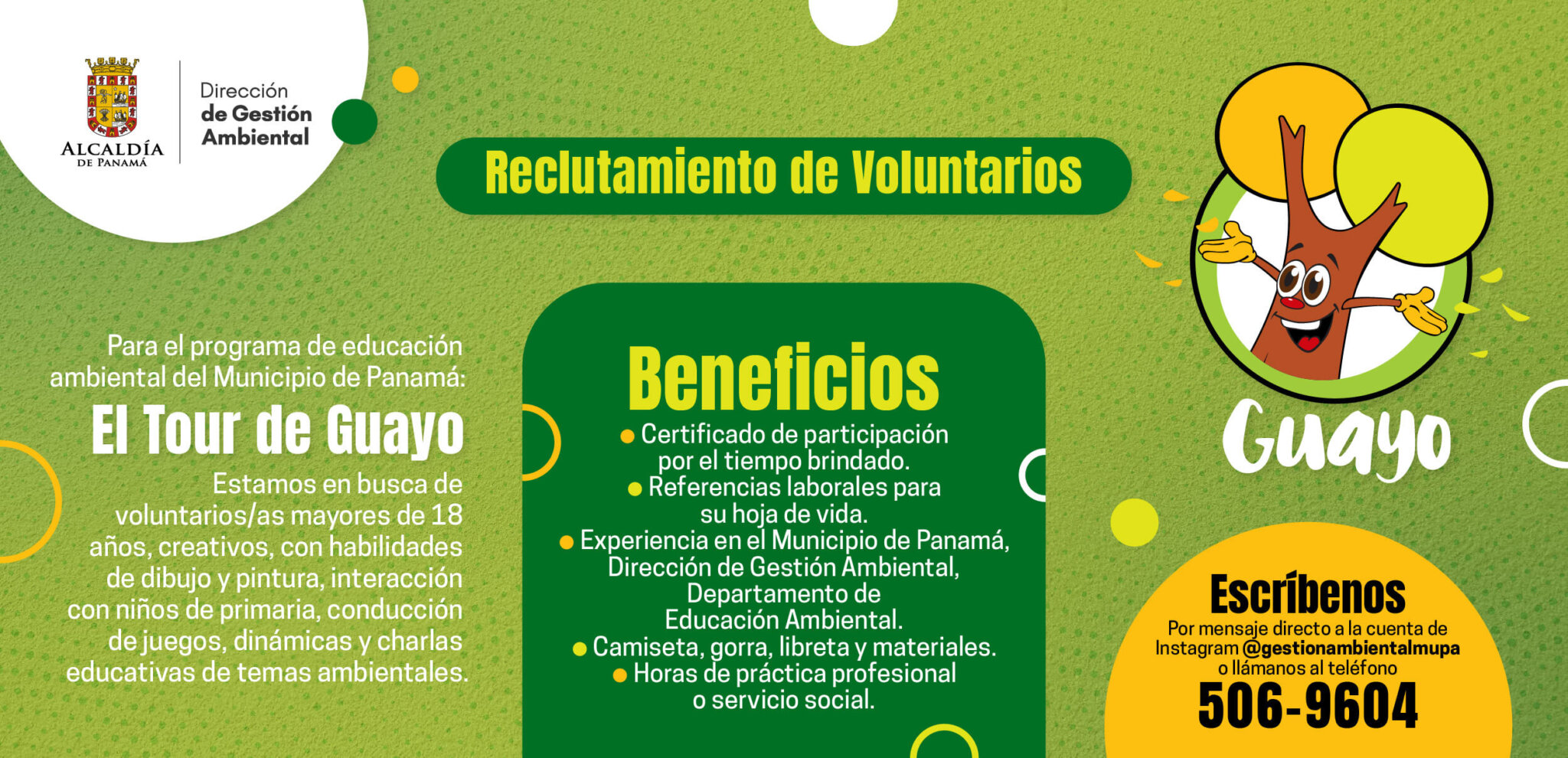 Sé parte del ‘Tour Guayo’: voluntariado de educación ambiental de la ...